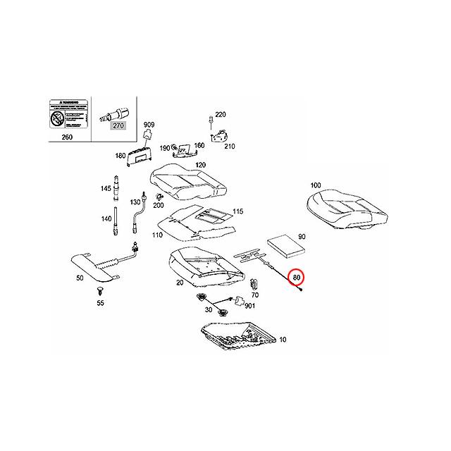 Mercedes-Benz 純正品 着座センサー メルセデスベンツ Gクラス W463 G320 G350D G500 G550 G55AMG ...