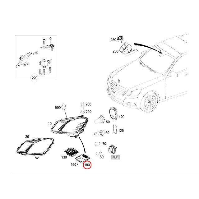 ヘッドライト コントロールユニット バラスト メルセデスベンツ Eクラス W212 E220D E250 E300 E350 E350D E400 E550 E63AMG E63AMG-S ...