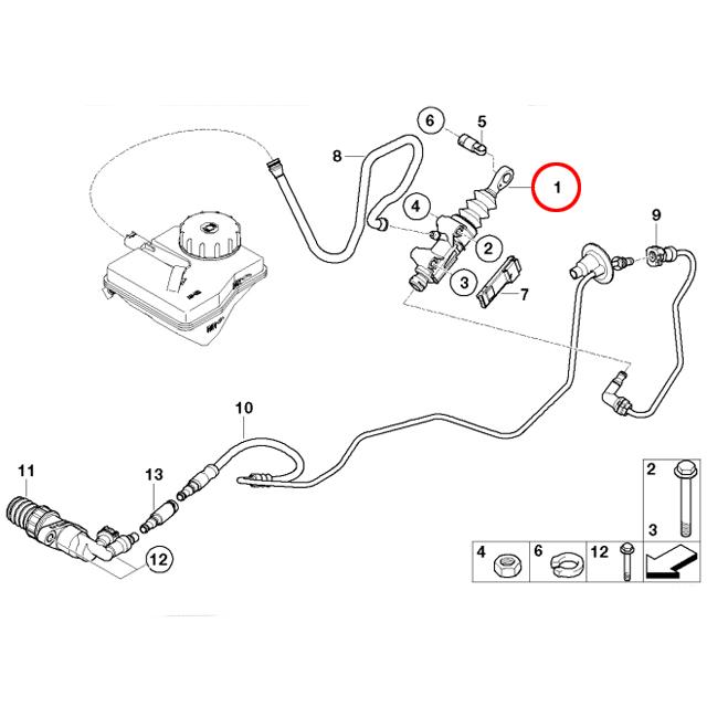 MINI クラッチ マスターシリンダー MINI(ミニ) R50 R52 R53 クーパー クーパーS ワン RA16 RF16 RH16 ...