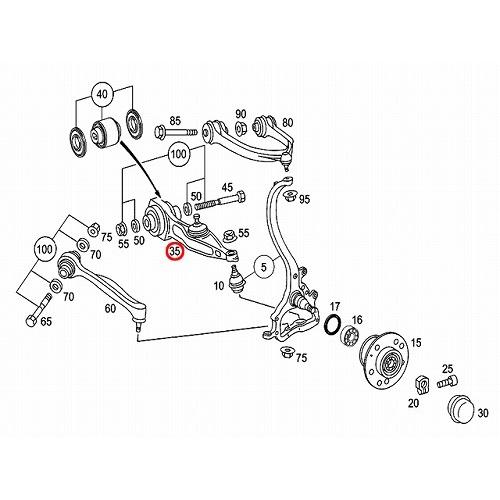 Mercedes-Benz ロアアーム フロント 左右共通(片側) メルセデスベンツ CLクラス W215 CL500 CL55AMG ...
