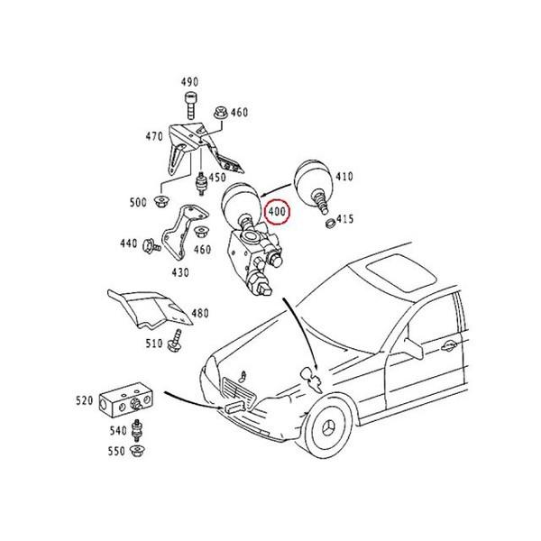 Mercedes-Benz 純正品 ABCバルブ ABCプレッシャーリミッターバルブ メルセデスベンツ W215 R230 W220 ...