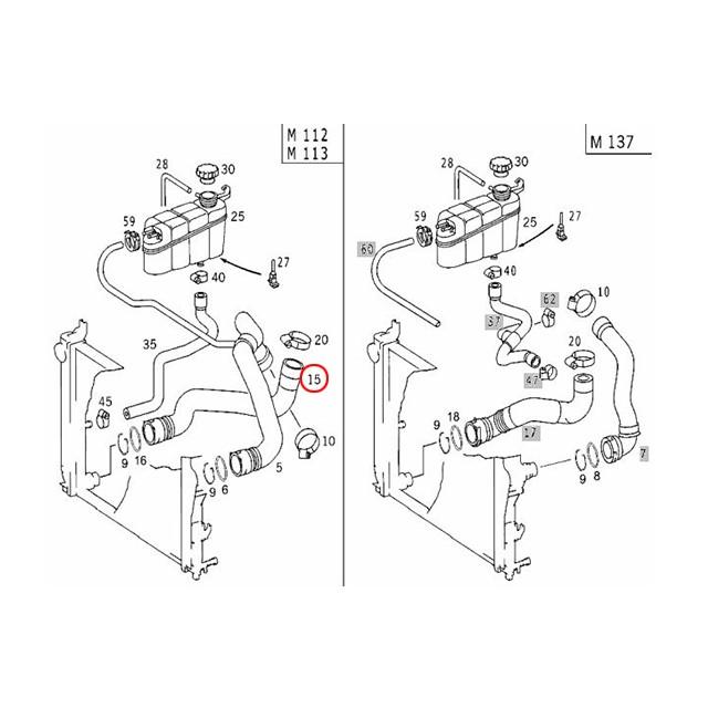 ラジエター ラジエーター ロアホース メルセデスベンツ Sクラス W220 S320 S350 リターンホース :2205010382:セント ...