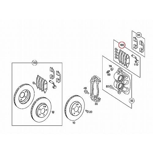 ブレーキパッド フロント 左右セット メルセデスベンツ Vクラス W639 3.2 3.5 V350 :2205750K:セントピア ...
