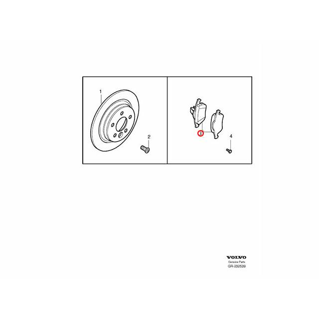 ブレーキパッド リア 左右セット ボルボ S60 S80 V60 V70 XC60 XC70 :2206760:セントピア ショッピングストア ...