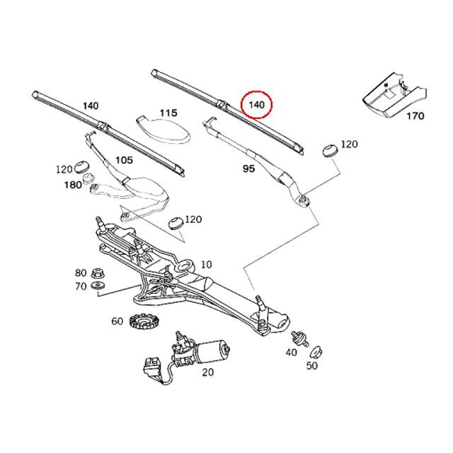 エアロ ワイパーブレード フロント 左右セット メルセデスベンツ W215 CL500 CL55AMG CL600 CL65AMG 左ハンドル ...