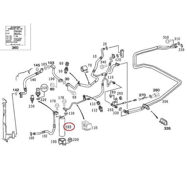 Mercedes-Benz エアコンリキッドタンク ACリキッドタンク ACリキタン メルセデスベンツ SLクラス R230 SL350 ...