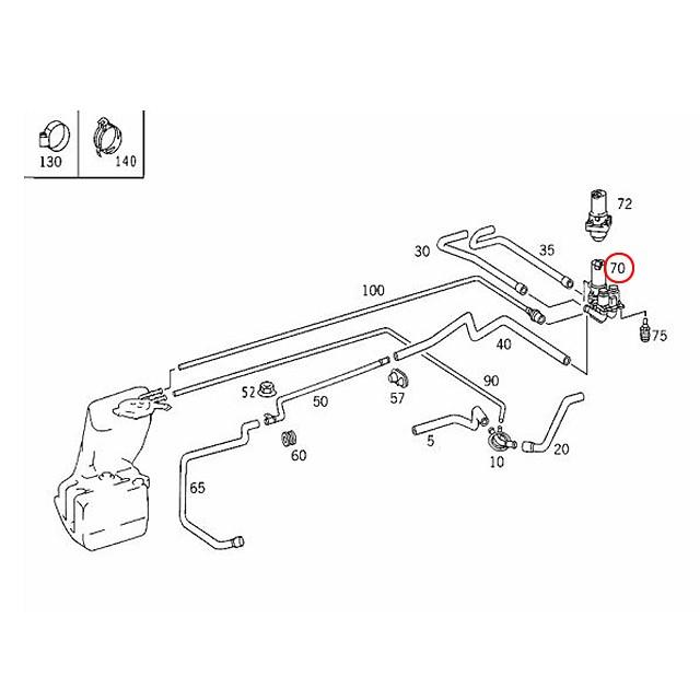 ヒーターバルブ メルセデスベンツ CLクラス W215 CL500 CL55AMGコンプレッサー CL600 CL65AMG ...