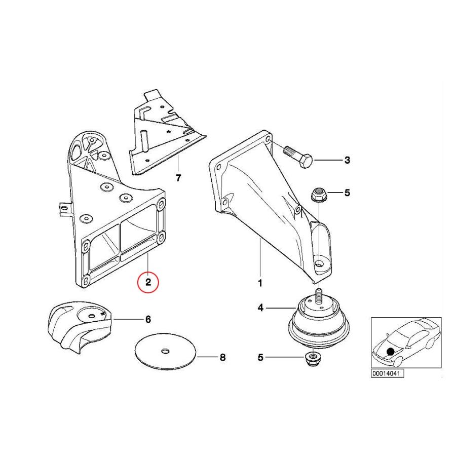 純正品 エンジンマウント ブラケット 右側 BMW Z4シリーズ E85 E86 2.2i 2.5i 3.0i M3.2 BT22 BT25 ...