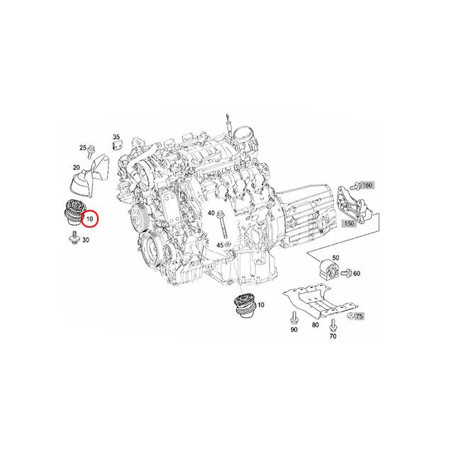 Mercedes-Benz エンジンマウント 右側 メルセデスベンツ Sクラス W221 S550 : セントピア ショッピングストア ...