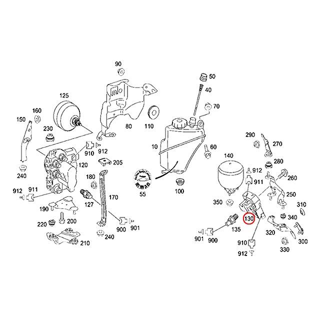 Mercedes-Benz 純正品 バルブブロック ユニット(ABC) リア メルセデスベンツ R230 R231 W216 W217 ...