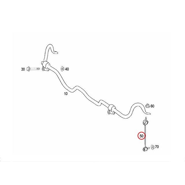 スタビリンクロッド リア 右側 メルセデスベンツ Sクラス W221 S350 S400 S500 S550 S600 S63AMG ...