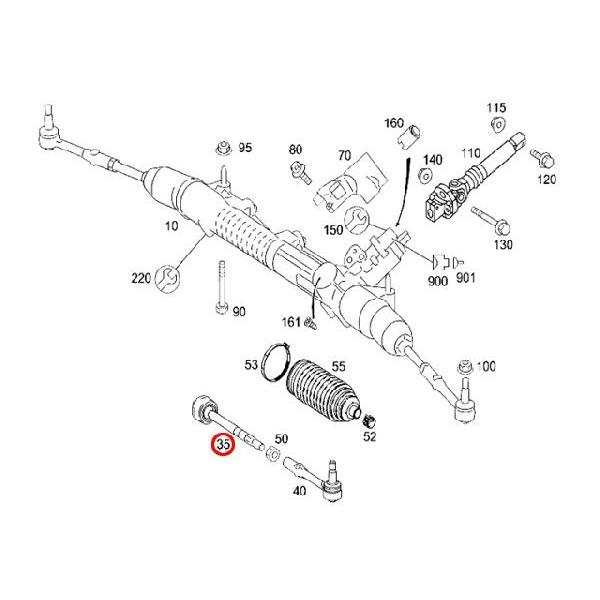 インナータイロッド 左右共通 メルセデスベンツ Sクラス W221 S350 S400 S500 S550 S600 S63AMG ...