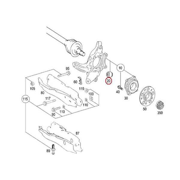 ナックルアーム リア メルセデスベンツ C/GLKクラス W204 C200 C250 C300 C63AMG X204 GLK280 ...