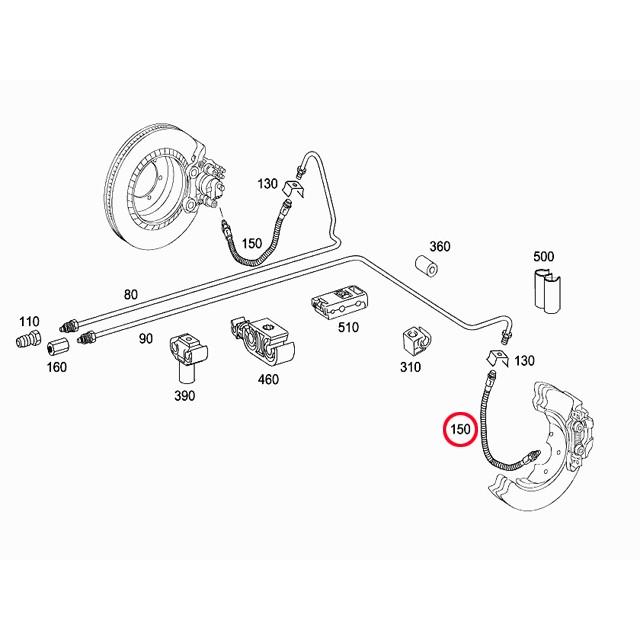 Mercedes-Benz ブレーキホース リア メルセデスベンツ W216 W221 W222 W217 : セントピア ショッピングストア ...