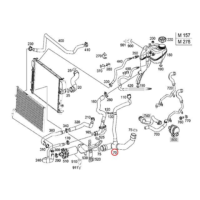 Mercedes-Benz（メルセデス・ベンツ） 純正品 ラジエター ロアホース W216 W221 リターンホース : セントピア ...