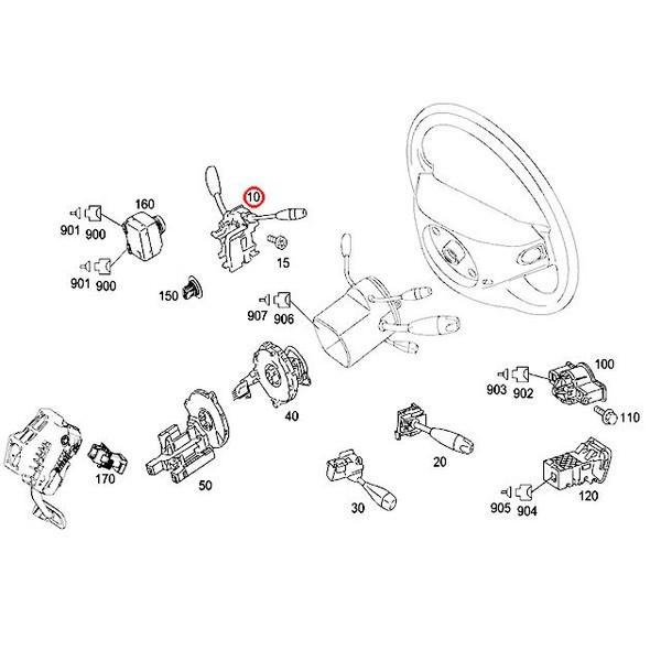 Mercedes-Benz 純正品 コラムシフトレバー コラムスイッチ メルセデスベンツ 2215404601 : セントピア ショッピング ...