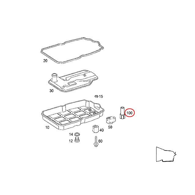 Mercedes-Benz オートマ オーバーフローパイプ メルセデスベンツ R171 R230 W203 W204 W207 W209 ...