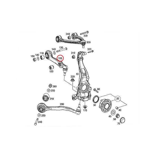 Mercedes-Benz ロアアーム フロント 左側 メルセデスベンツ Sクラス W222 S300H S400H S550 S550E ...