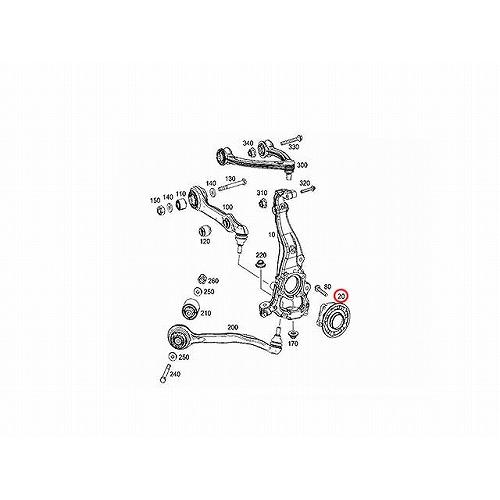 Mercedes-Benz ホイール ハブベアリング フロント 左右共通(片側) メルセデスベンツ Sクラス W222 S300H S400H ...