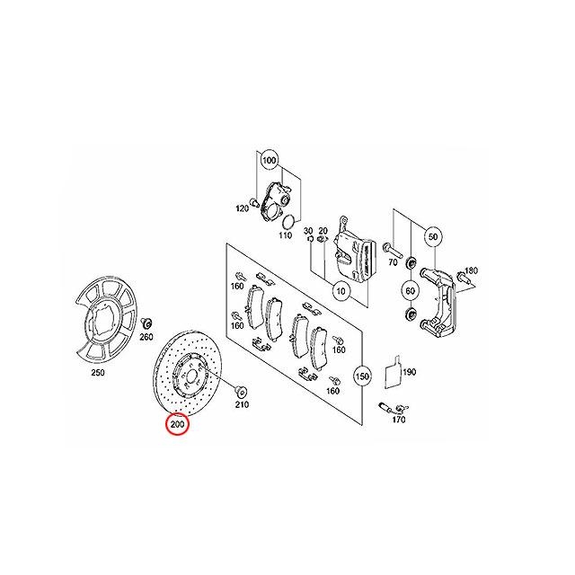 Mercedes-Benz ブレーキローター リア 左右セット メルセデスベンツ Sクラス クーペ W217 S63AMG S65AMG ...