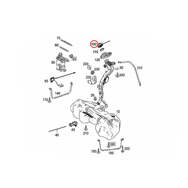 Mercedes-Benz（メルセデス・ベンツ） フューエルキャップ 米国仕様 CLAクラス W117 CLA180 CLA250 ...