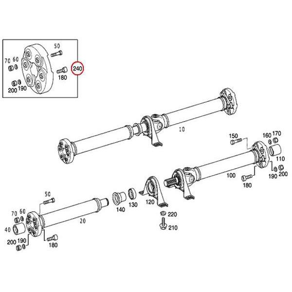 コンパニオンプレート ジョイントディスク メルセデスベンツ SLクラス R230 SL350 SL500 :2304100115-ed07 ...