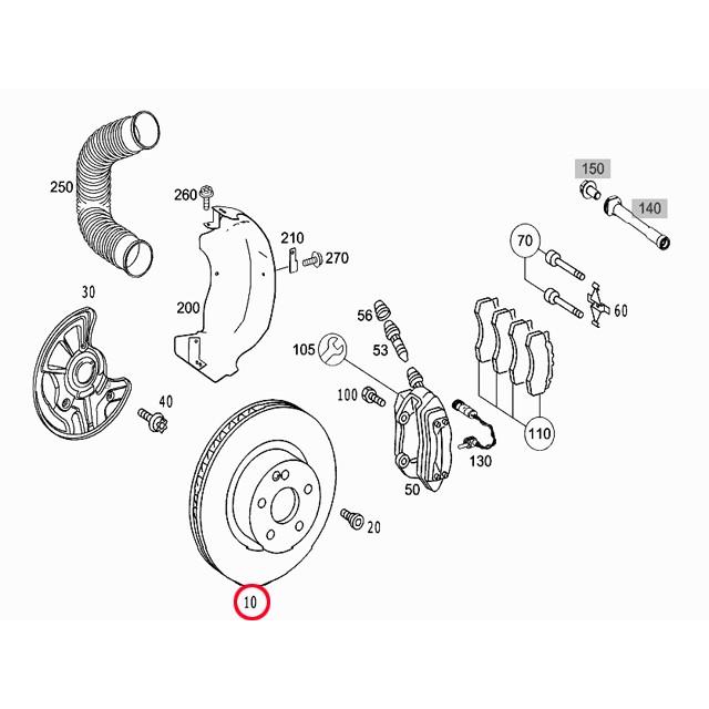 ブレーキローター フロント 左右セット メルセデスベンツ Eクラス W211 E55AMG :2304210712-ed03:セントピア ...