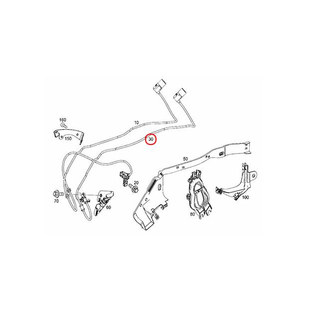 Mercedes-Benz ABSセンサー リア 左右共通(片側分) メルセデスベンツ SLクラス R231 SL350 SL550 ...