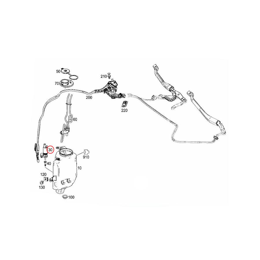 Mercedes-Benz ウインドウ ウォッシャーポンプ メルセデスベンツ R231 W217 W222 : セントピア ショッピングストア ...