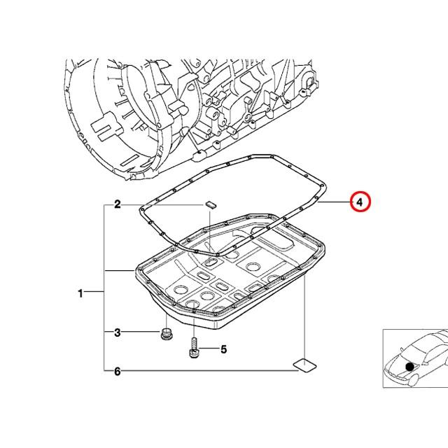 BMW オートマオイルパン ガスケット Z4シリーズ E85 2.2i 2.5i 3.0i BT22 BT25 BT30 M52 M54 直6 ...