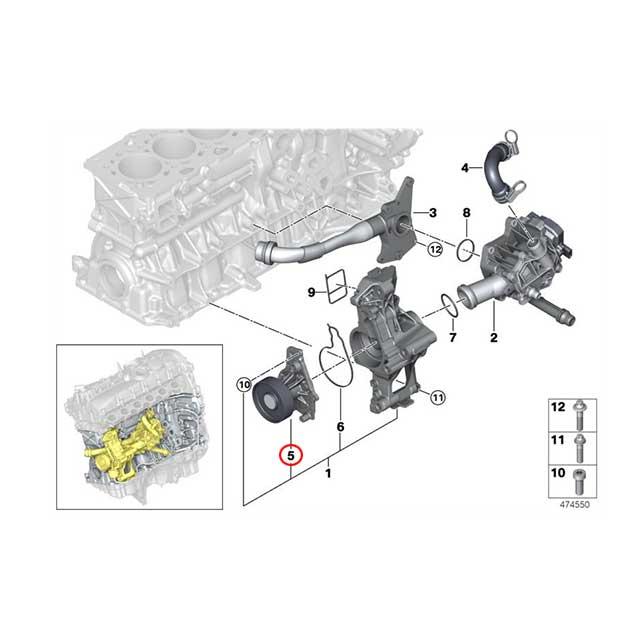 BMW ウォーターポンプ F30 F31 G11 G12 B58 直6エンジン : セントピア ショッピングストア - 通販 - Yahoo!ショッピング