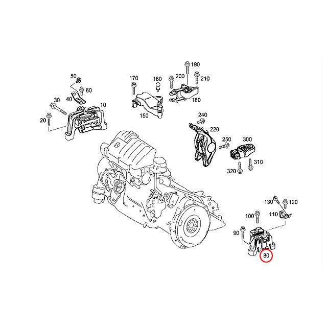 Mercedes-Benz エンジンマウント ブッシュ フロント 左側 メルセデスベンツ Bクラス W246 B180 B250 : セント ...