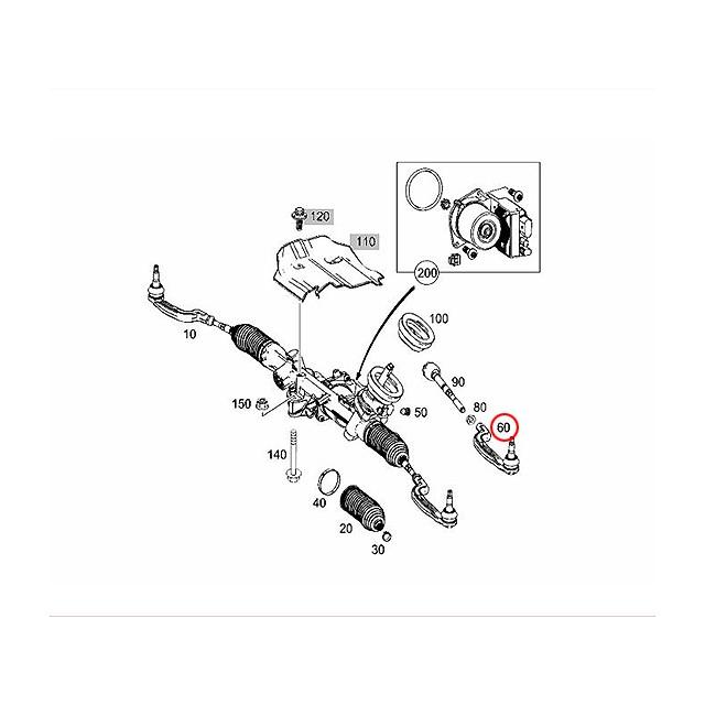 タイロッドエンド 左側 メルセデスベンツ GLAクラス X156 GLA180 GLA250 GLA45AMG :2463301700 ...