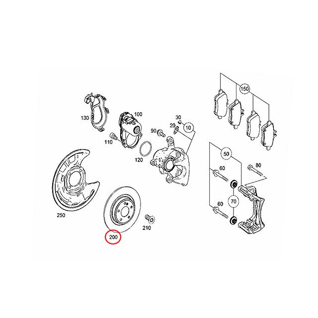 Mercedes-Benz ブレーキローター リア 左右セット メルセデスベンツ GLAクラス X156 GLA250 4マチック : セント ...