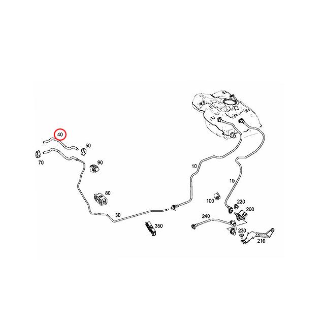 Mercedes-Benz 純正品 フューエルホース メルセデスベンツ W117 W176 W246 X156 : セントピア ショッピング ...
