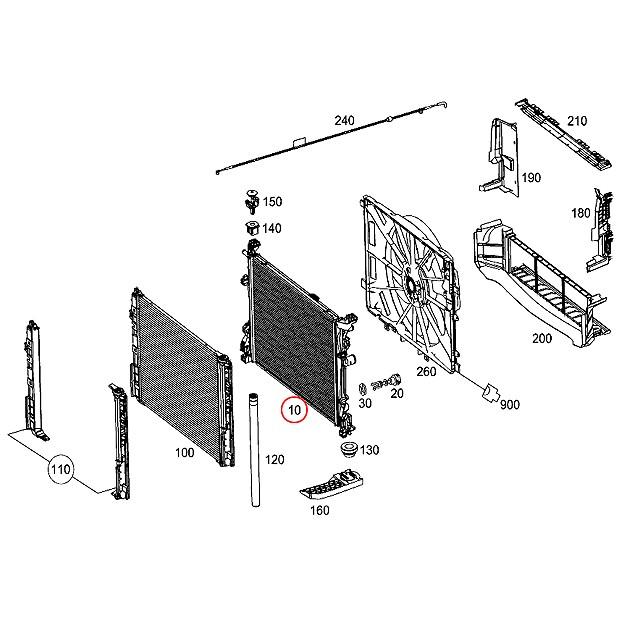 ラジエター メルセデスベンツ W176 W246 W117 X156 M270 直4エンジン :2465001303:セントピア ショッピング ...