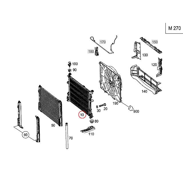 ラジエター メルセデスベンツ GLAクラス X156 GLA250 M270 直4エンジン :2465001403-ed04:セントピア ...