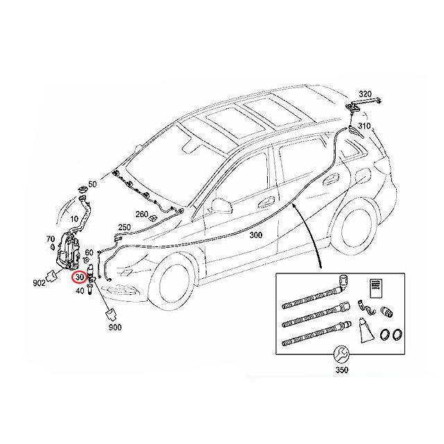 Mercedes-Benz ウォッシャーポンプ メルセデスベンツ W117 W176 W246 X156 : セントピア ショッピングストア ...