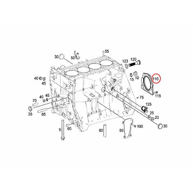 Mercedes-Benz クランクシール リア メルセデスベンツ Eクラス W212 E250 M271 直4エンジン : セントピア ...