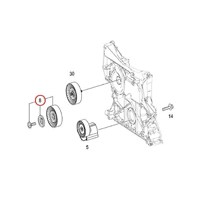 Mercedes-Benz テンショナープーリー メルセデスベンツ CLKクラス W209 CLK200コンプレッサー M271 直4エンジン ...