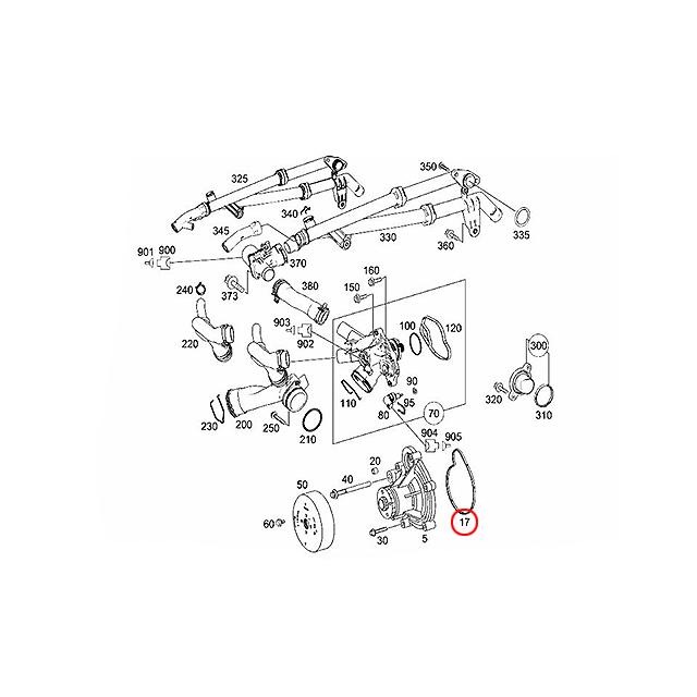 Mercedes-Benz ウォーターポンプ ガスケット メルセデスベンツ R171 R172 W203 W204 W207 W209 ...