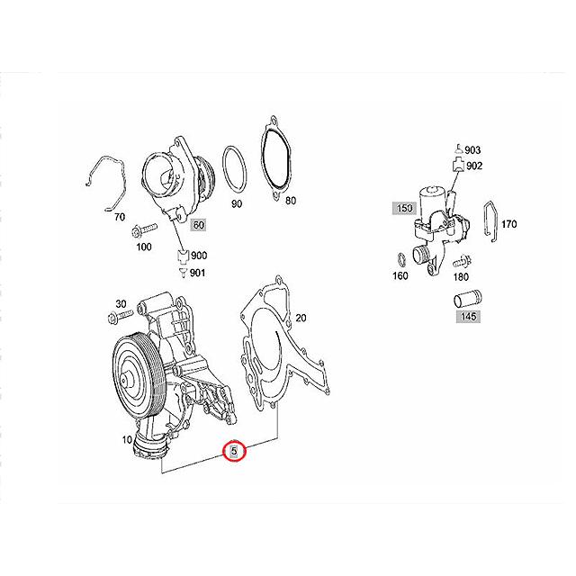 Mercedes-Benz ウォーターポンプ メルセデスベンツ Vクラス W639 3.2 3.5 V350 M272 V6エンジン ...