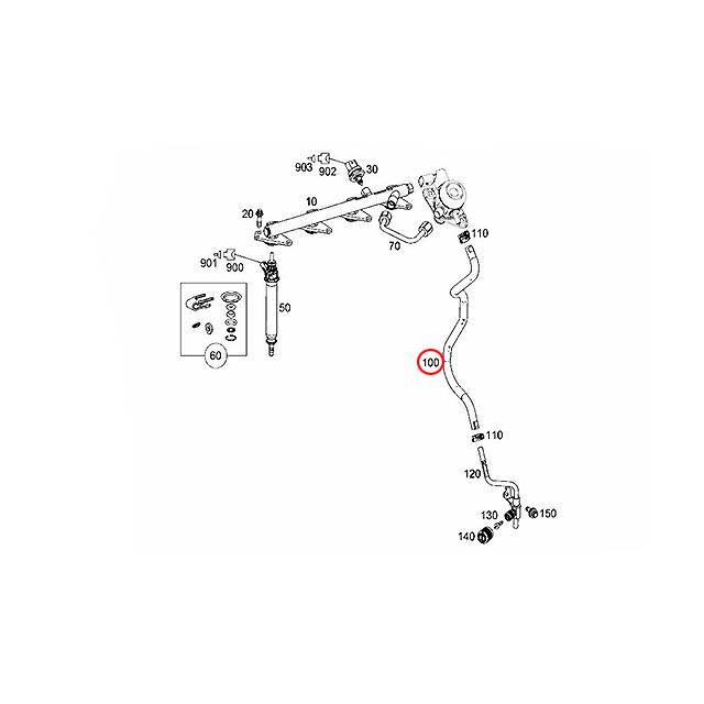 純正品 フューエルホース メルセデスベンツ Cクラス W205 C180 C200 C250 C350E : 2740703500-ed01 ...