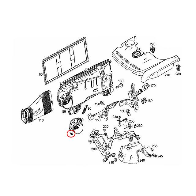 Mercedes-Benz エアマスセンサー メルセデスベンツ GLKクラス X204 GLK350 M276 V6エンジン : セントピア ...