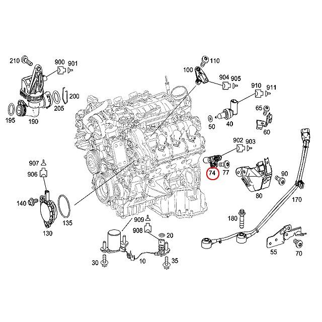 Mercedes-Benz 純正品 クランクシャフトポジションセンサー メルセデスベンツ CLSクラス W218 CLS220D CLS350 ...