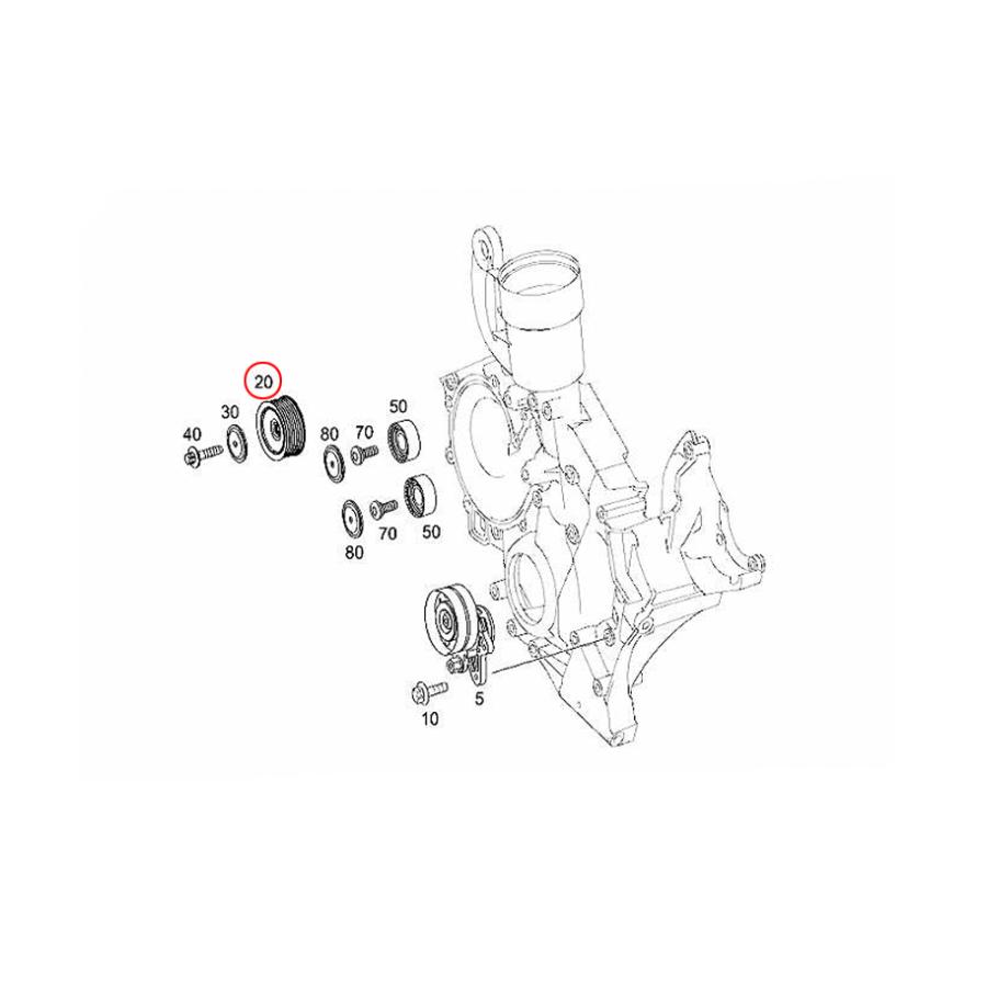 Mercedes-Benz（メルセデス・ベンツ） アイドラプーリー R230 W215 W216 W217 W220 W221 W222 ...