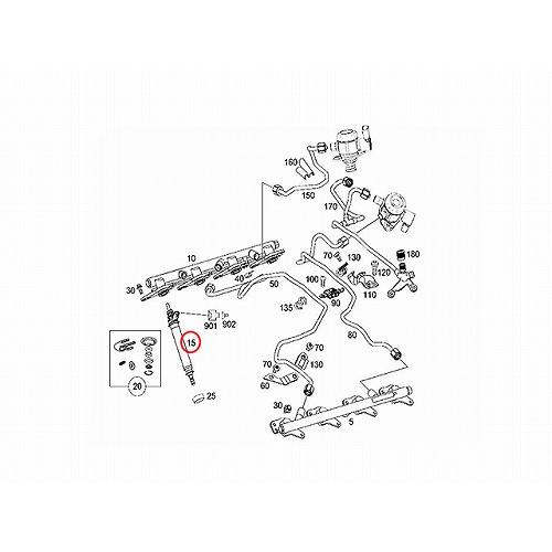 インジェクター メルセデスベンツ Cクラス W205 C180 C200 C250 C350E C450AMG : 2780700687 ...