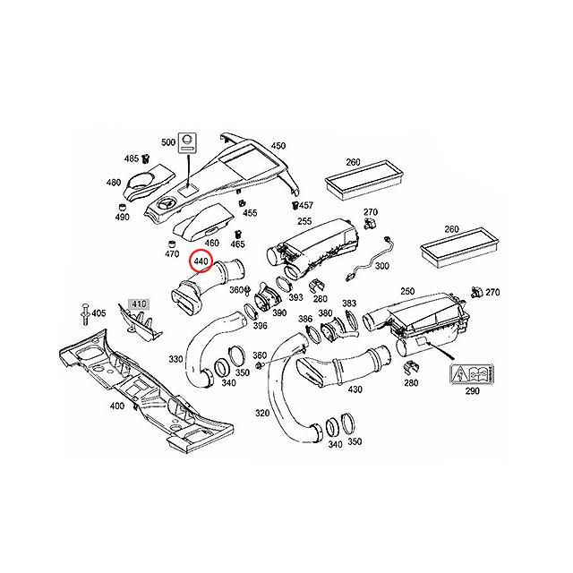 純正 エアインテークホース 右側 メルセデスベンツ W207 W212 W218 :2780902082:セントピア ショッピングストア ...