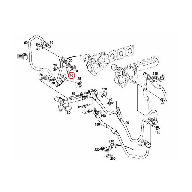 Mercedes-Benz ウォーターホース メルセデスベンツ Sクラス W221 S550 S63AMG : セントピア ショッピングストア ...