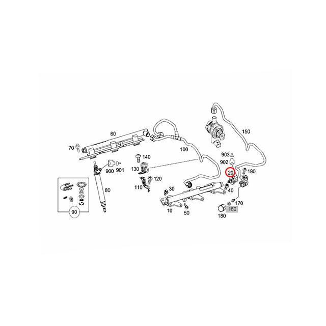 Mercedes-Benz フューエル プレッシャーセンサー メルセデスベンツ GLAクラス X156 GLA180 GLA250 : セント ...